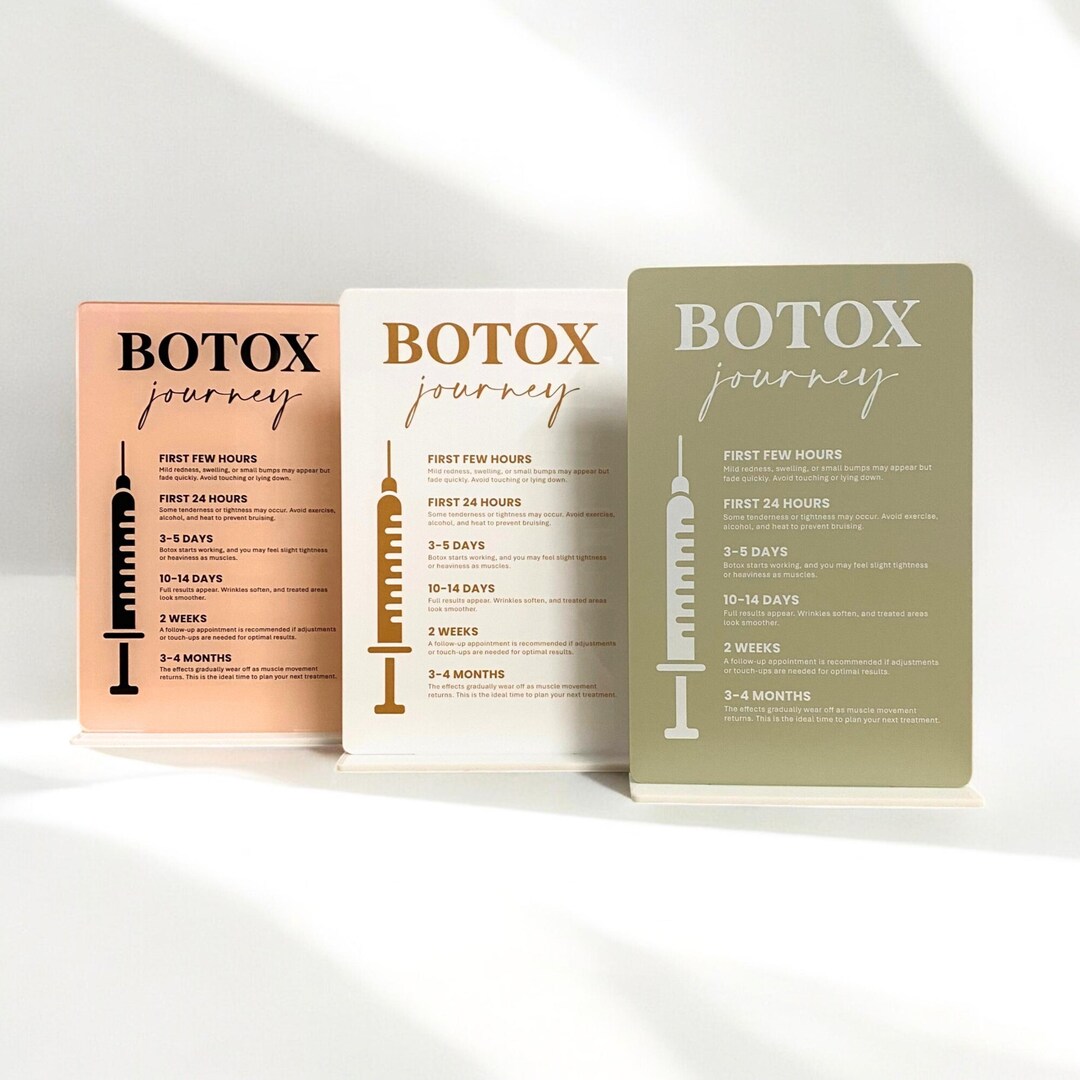 Botox Journey Aftercare Advice Sign | Aesthetics Clinic Desk Acrylic ...