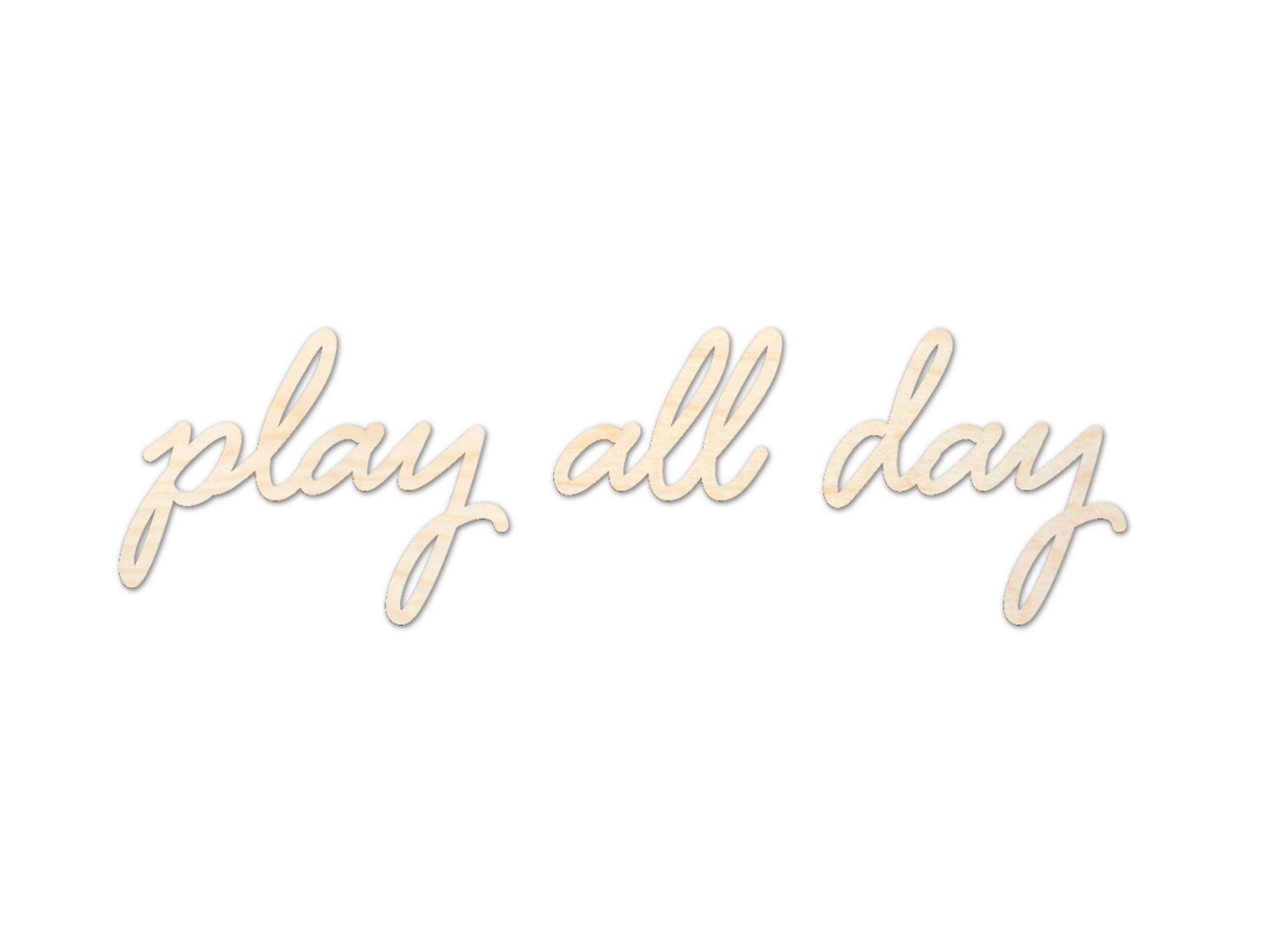 Play All Day Wall Sign - Children's Playroom Decor - Bedroom, Nursery ...