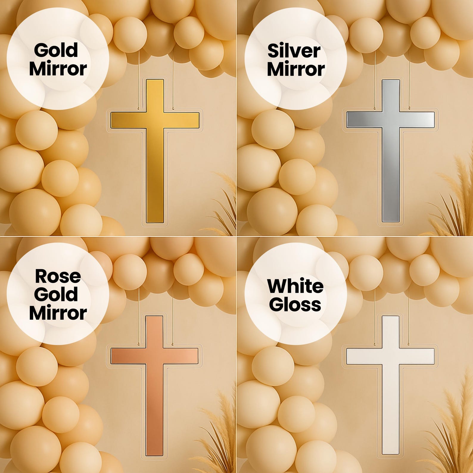Large Hanging Religious Cross | Balloon Arch Moongate Decor Idea ...