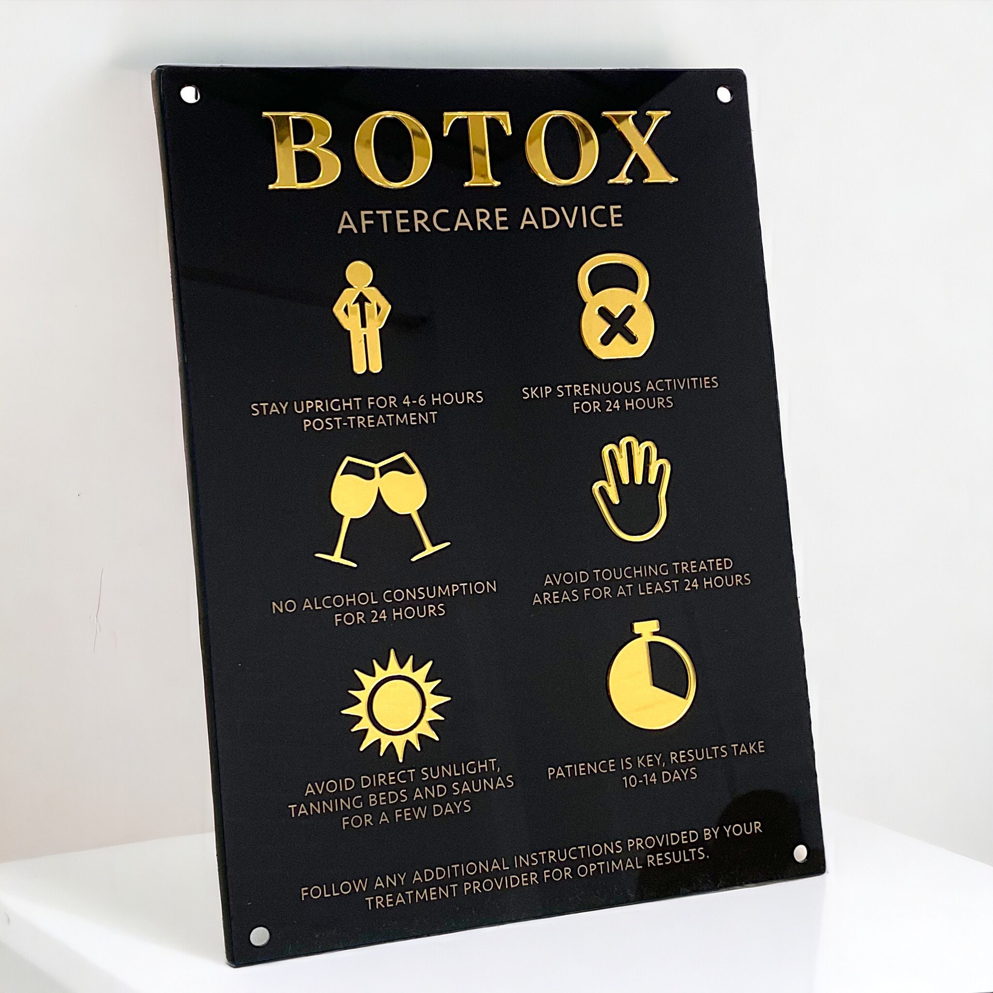 Botox Aftercare 3D Acrylic Salon Sign | Aesthetics Wall Decor, A3 - Etsy