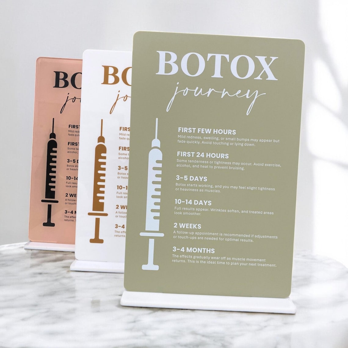 Botox Journey Acrylic Stand Sign | Aesthetics Clinic Desk Acrylic ...