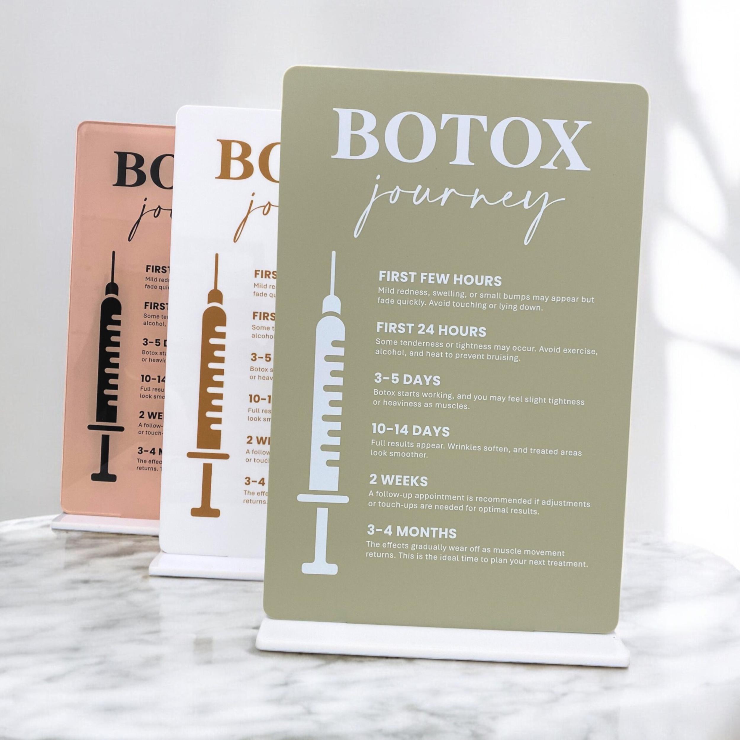 Botox Journey Acrylic Stand Sign | Aesthetics Clinic Desk Acrylic ...