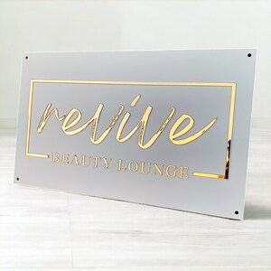 Custom Logo Business Sign | 3D Acrylic Wall Signage | Rectangle Logo ...