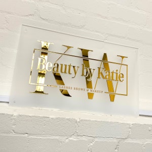 Custom Logo Business Sign 3D Acrylic Wall Signage Rectangle Logo Sign ...
