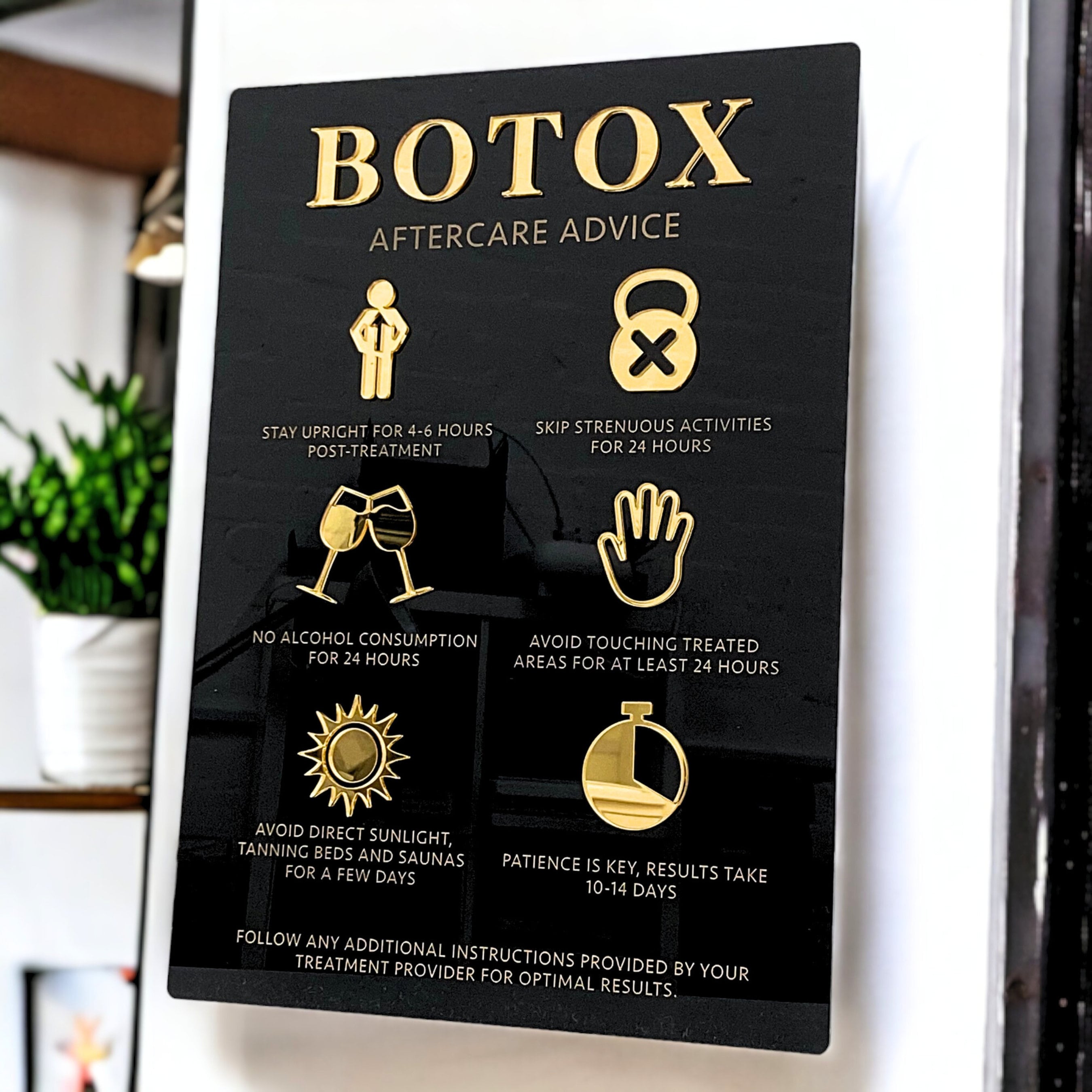 Botox Aftercare Advice 3D Acrylic Sign | Aesthetics Display Signage ...