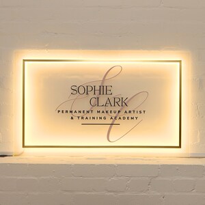 Illuminated 3D Acrylic Logo Sign | Custom Backlit LED Business Signage ...