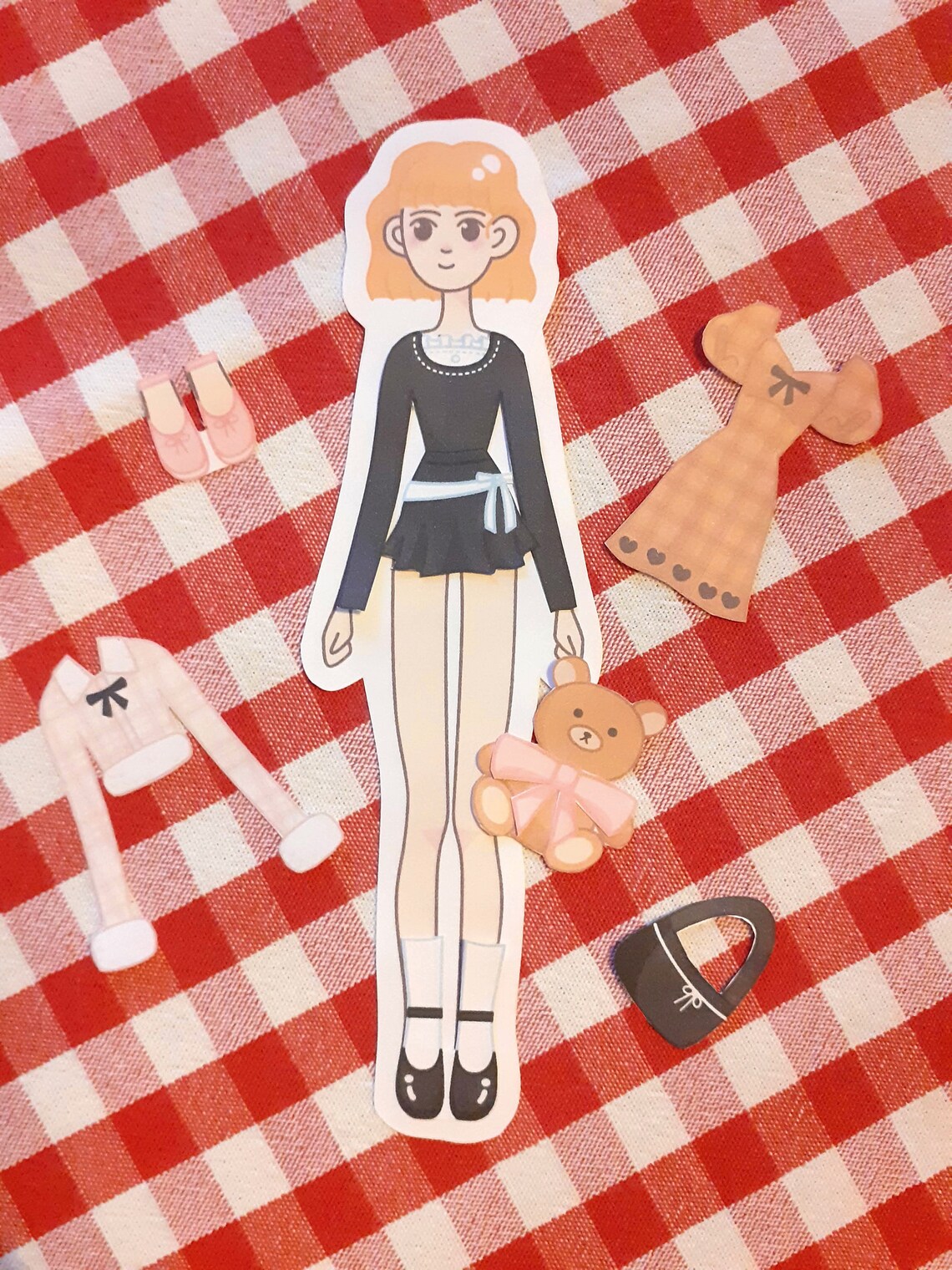 Printable Dress up Paper Doll Set, Cute Coquette Doll, Busy Book ...