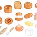 Bakery Food Digital Stickers Clipart, Bakery Clipart, Aesthetic, Kawaii ...