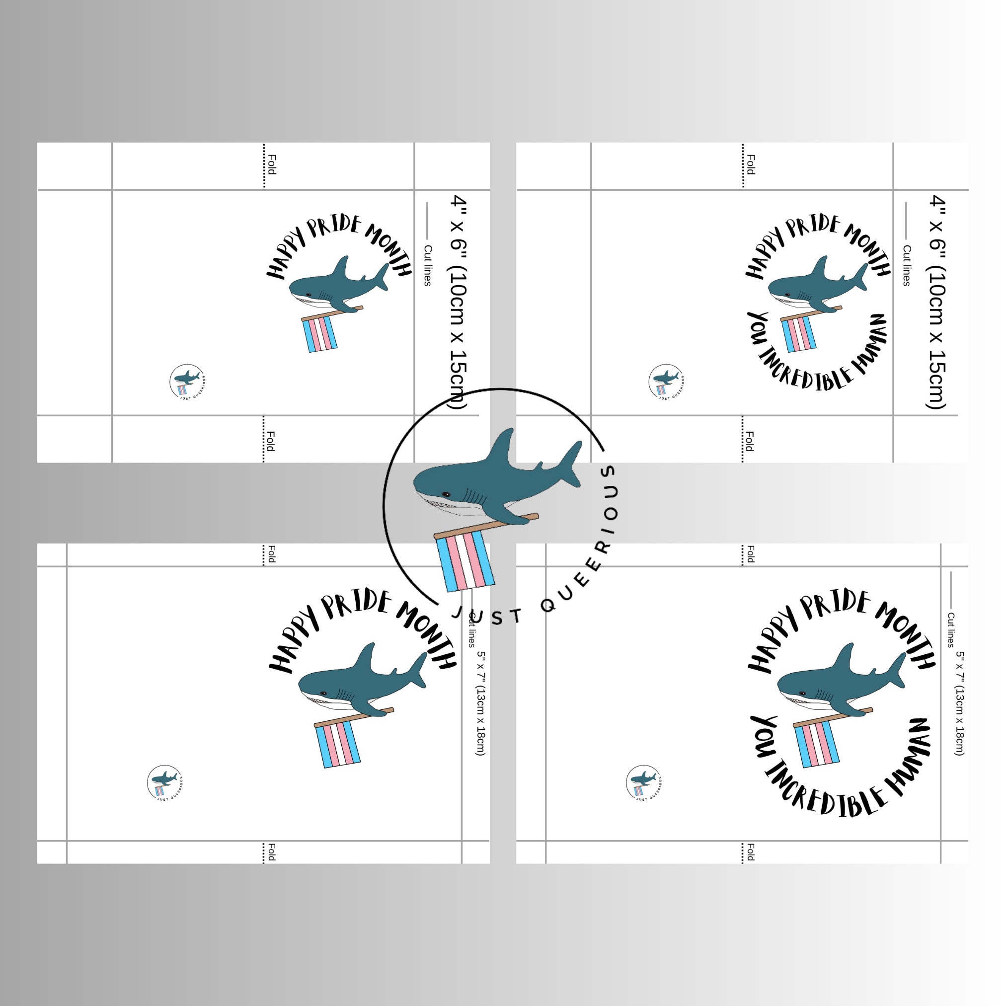 Blahaj Shark Trans Pride Flag Happy Pride Month Dowloadable Printable ...