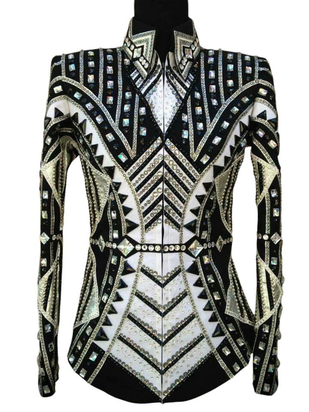 Rhinestone Western Show Jacket: Stretch Riding Competition Outfit - Etsy