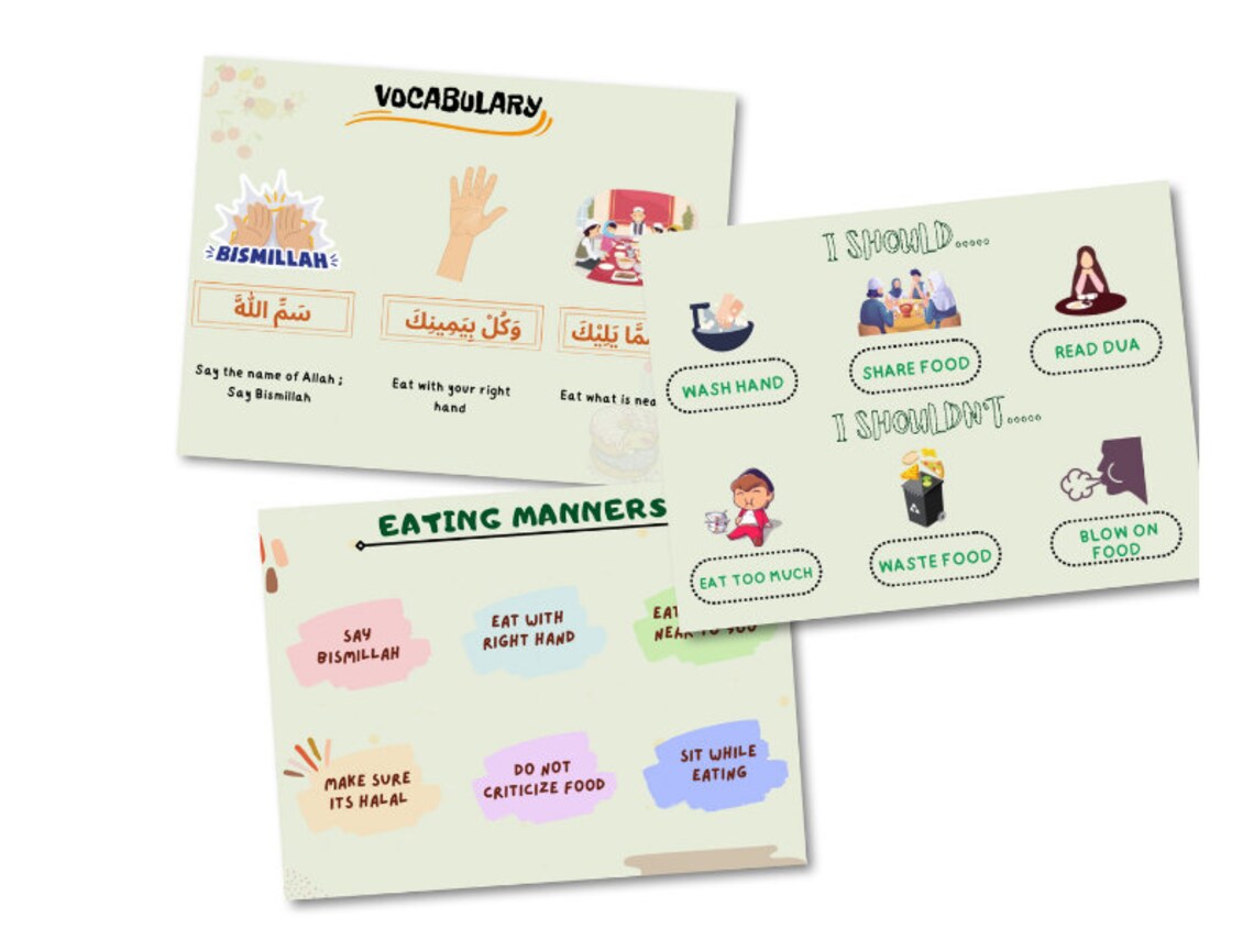 Taallam Islamic Etiquette Worksheet Printable Activities - Etsy