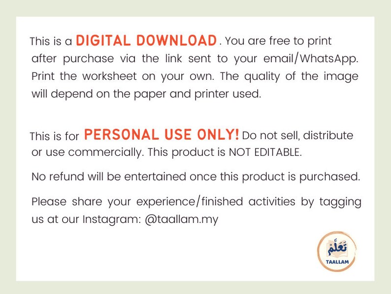Taallam | Islamic Etiquette Worksheet | Printable | Activities - Etsy