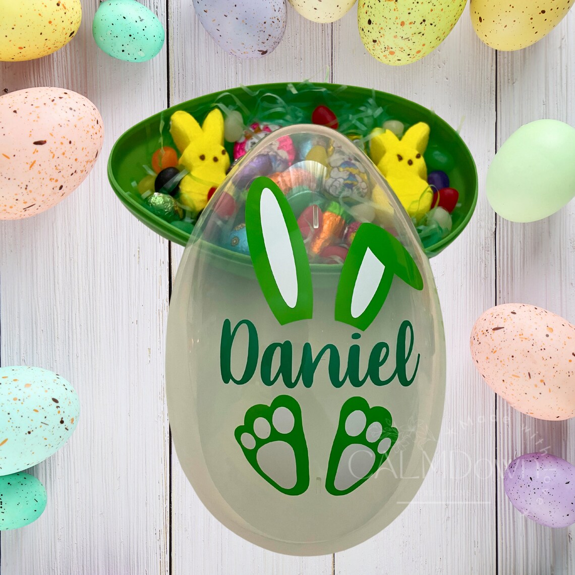 Personalized Jumbo Easter Egg, Personalized Easter Gift, Easter Basket Stuffer, Fillable Easter ...