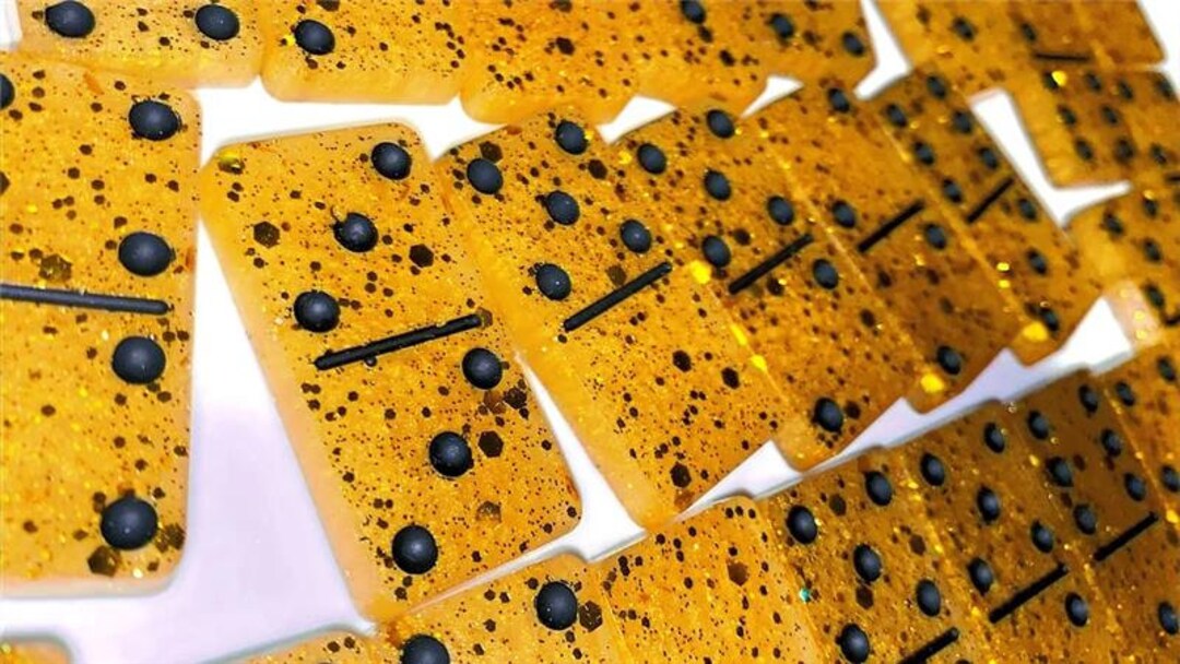 Bee Double 6 Resin Domino Game Set Handmade Designer Dominos Fun for ...