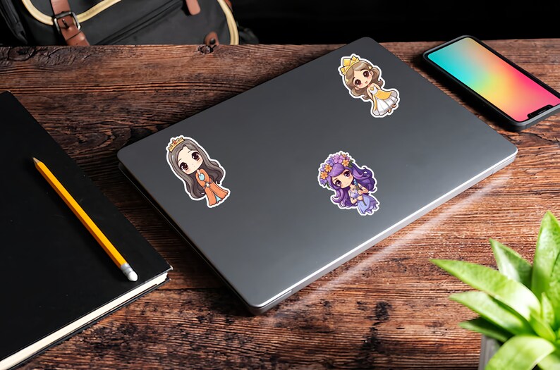 Princess Sticker, Adorable Chibi Sticker Sheet Template, Animals ...