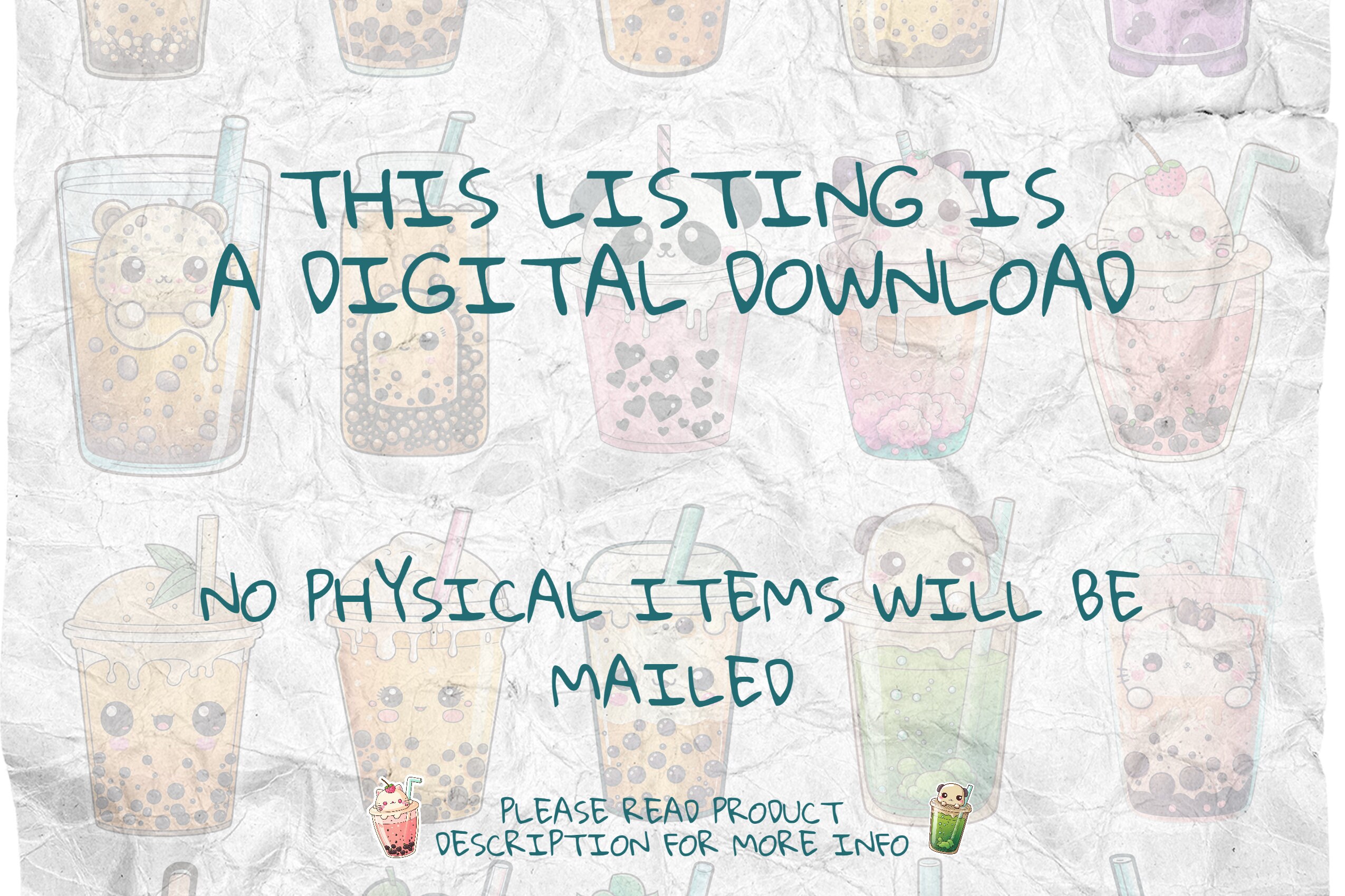 Boba Tea Sticker, Kawaii Bubble Drinks Sticker Sheet Template, Animals ...