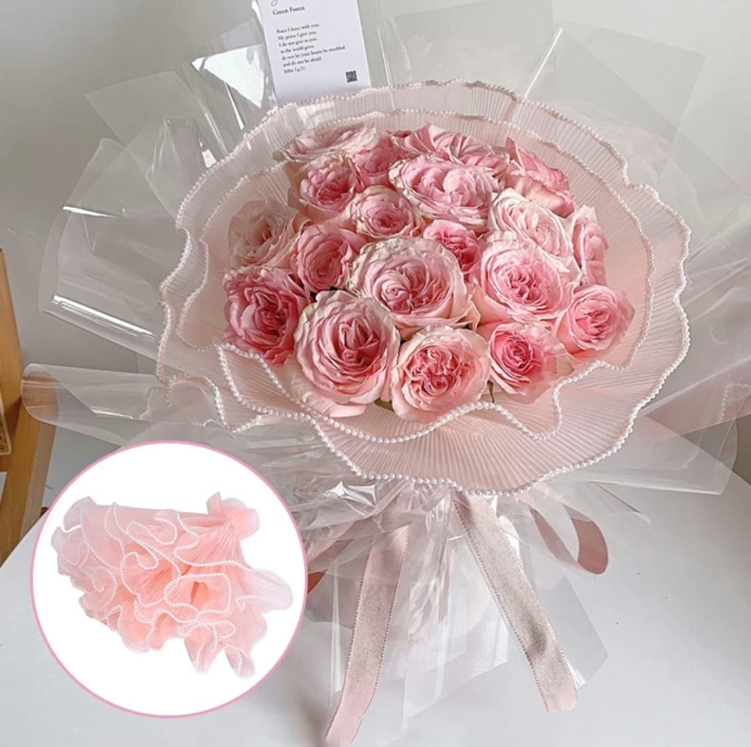 Wavy Pearl Mesh for Flower Bouquet, Flower Wrapping - Etsy