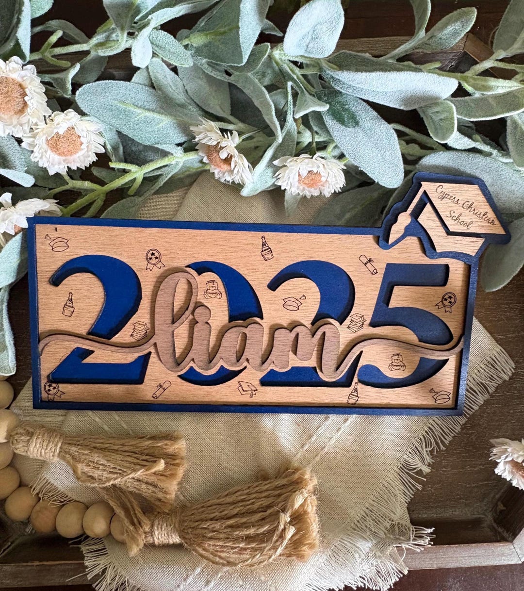 Custom Graduation Sign/ Senior Gift 2025/ Personalized Name Year ...