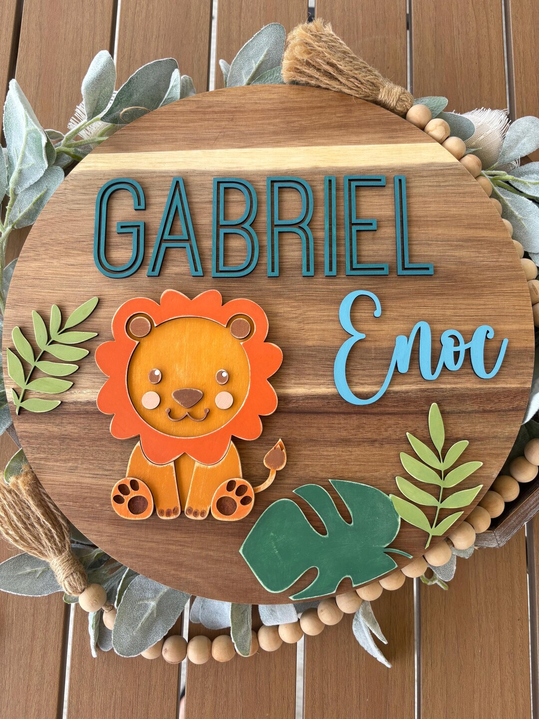 Personalized 3D Lion Nursery Name Sign – Safari Jungle Decor - Etsy