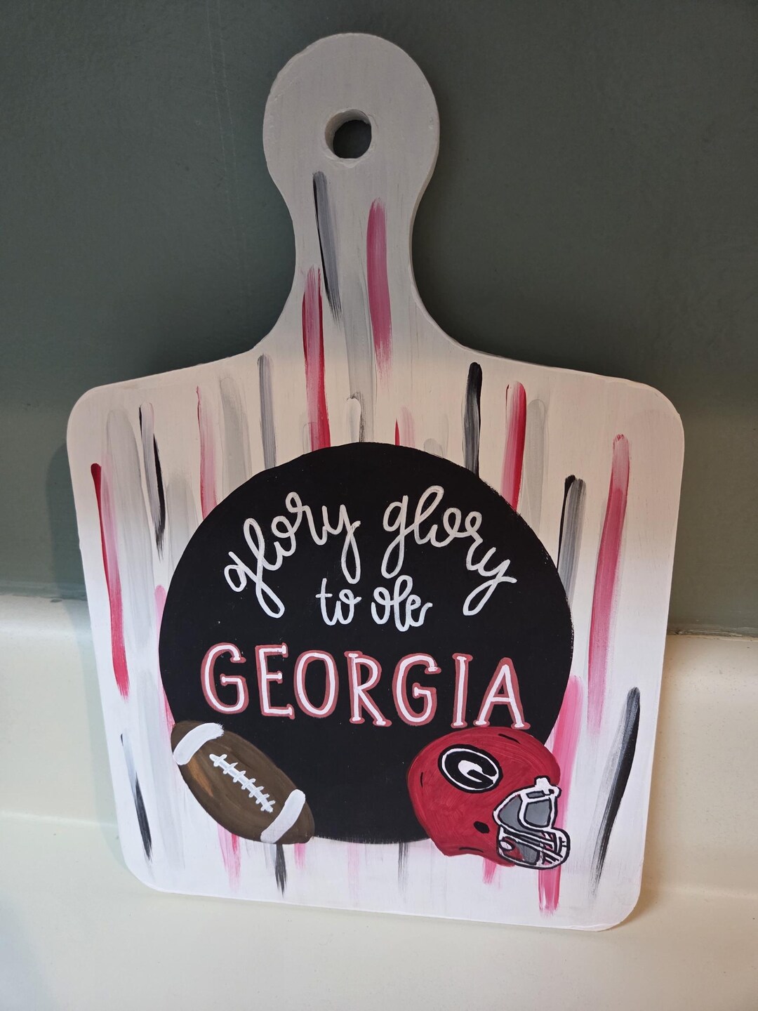Hand-painted Glory Glory to Ole Georgia Wooden Cutting Board - Etsy