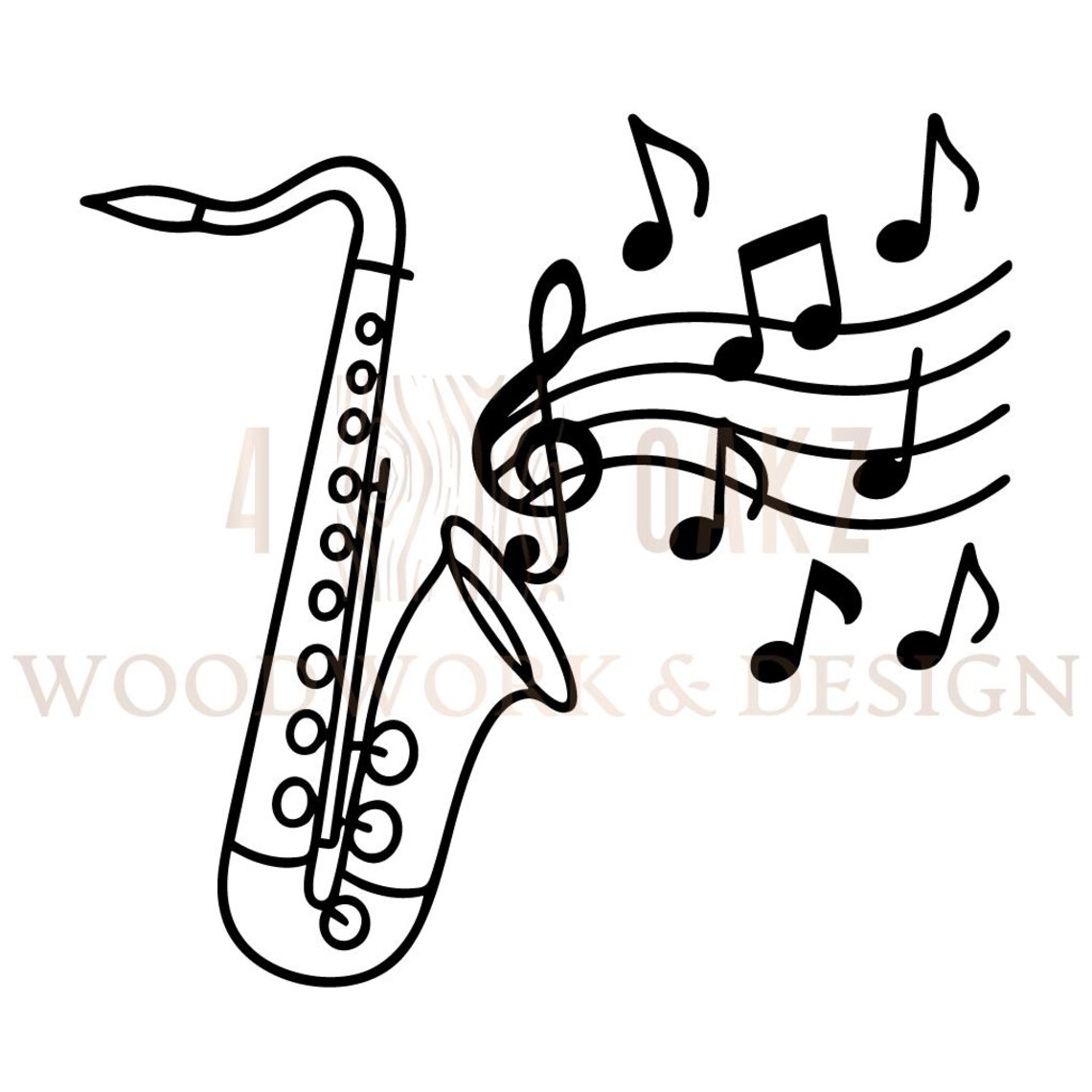 Saxophone Line Art SVG: Jazz Music Decor (digital Download) - Etsy