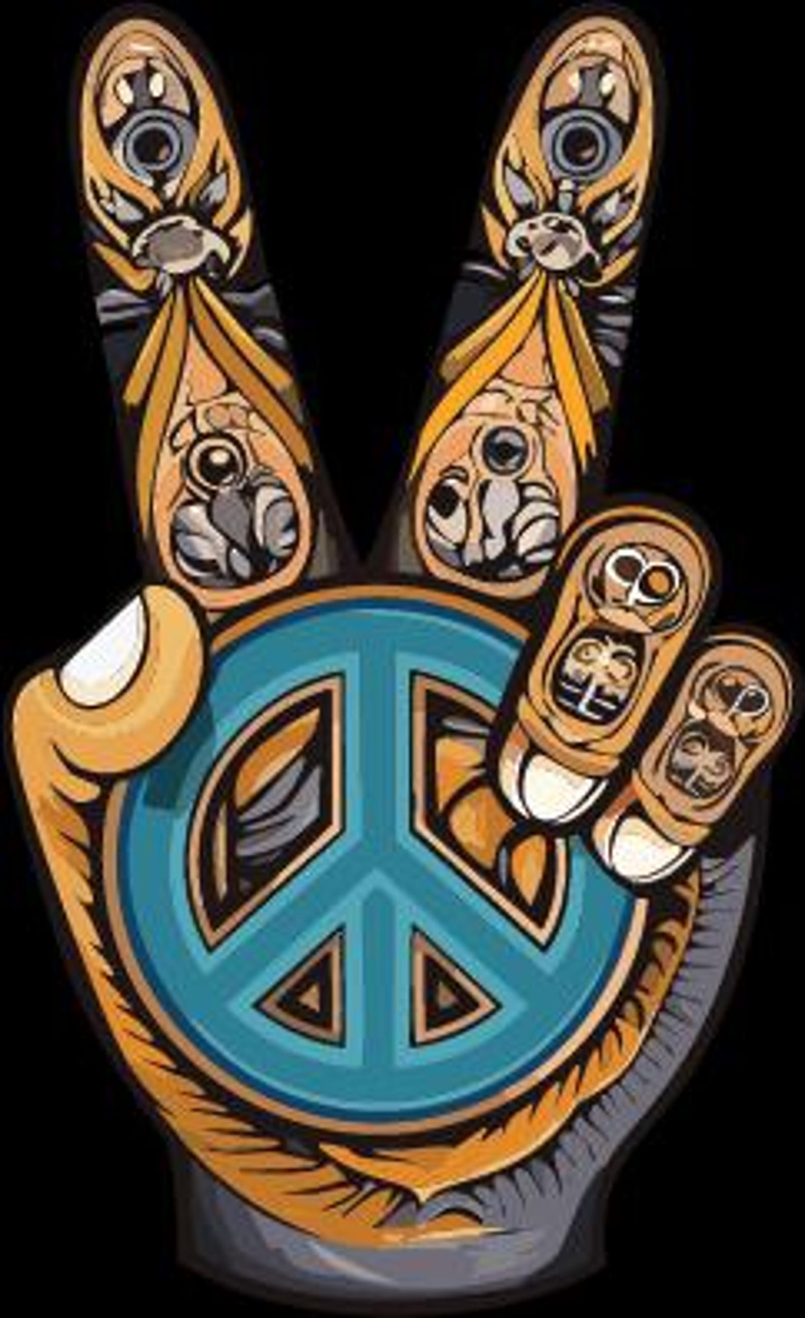 Peace Sign Holding Peace Sign - Etsy