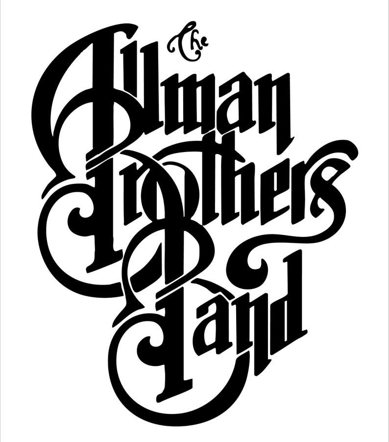 Allman Brothers Band Logo Inspired Svg Dxf Png Digital Fan Art File for ...