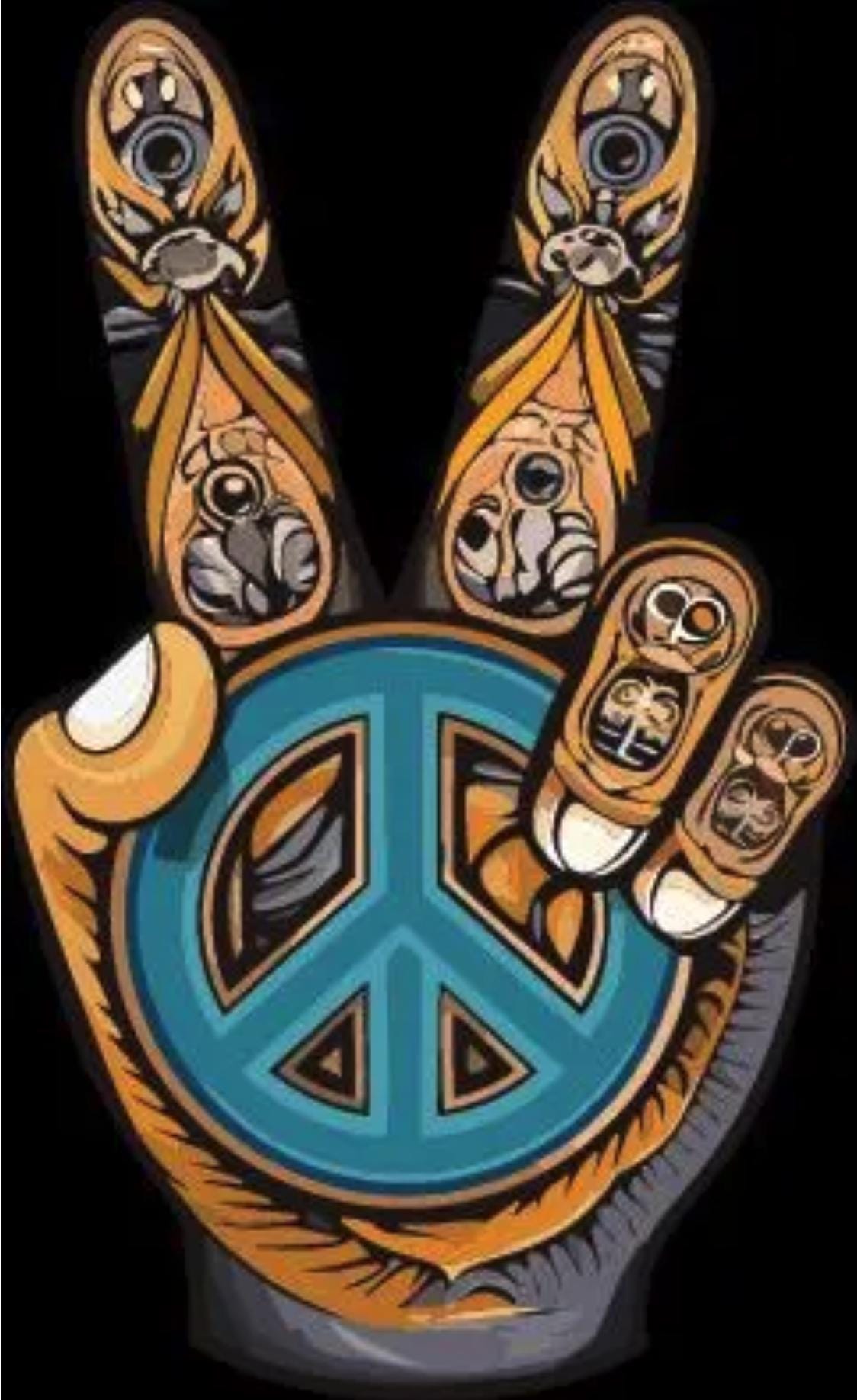Peace Sign Holding Peace Sign - Etsy