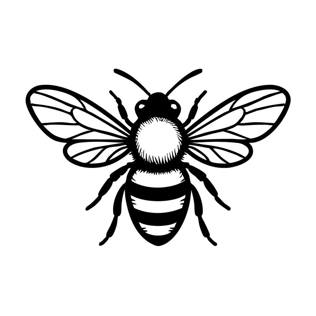 Retro Bee Svg – Classic Vintage Bee Line Art for Cricut, CNC, Laser ...