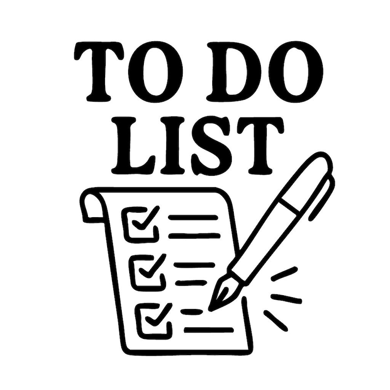 To Do List SVG: Productivity Checklist for Cricut, Planner (digital ...