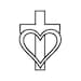 Cross and Heart Line Art SVG: Christian Love Design (digital Download ...
