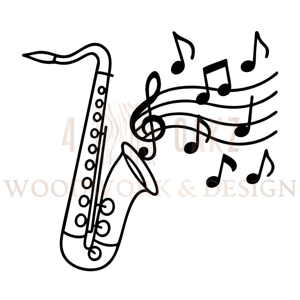 Saxophone Line Art SVG: Jazz Music Decor (digital Download) - Etsy