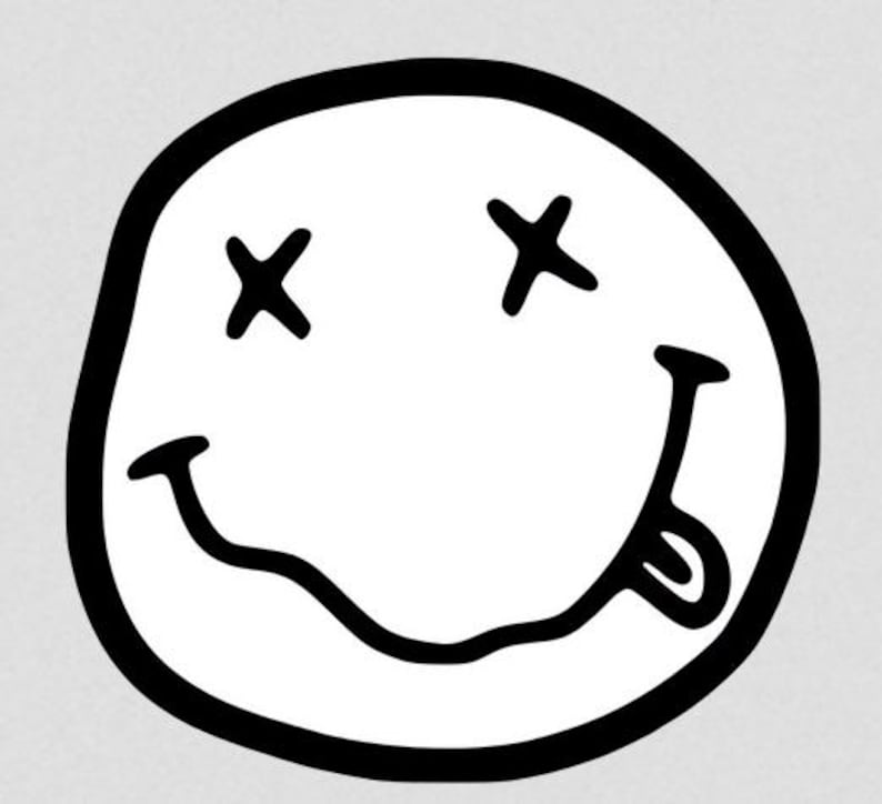Nirvana Smiley Face SVG: Grunge Band Fan Art (digital Files) - Etsy