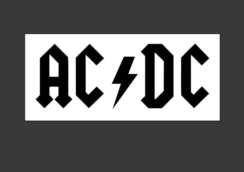 ACDC Band Logo Inspired Svg Dxf Png Digital Download for Vinyl Cutting ...