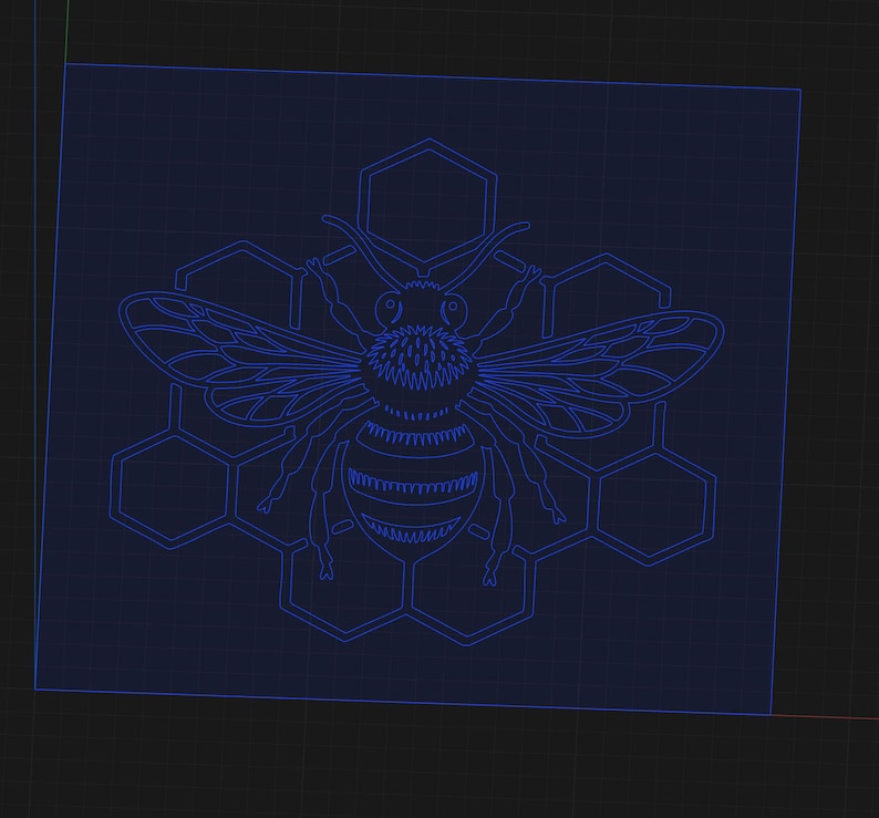Bee Honeycomb Svg – Geometric Bee Line Art for Laser Engraving, Cricut, CNC – Dxf Svg Png ...