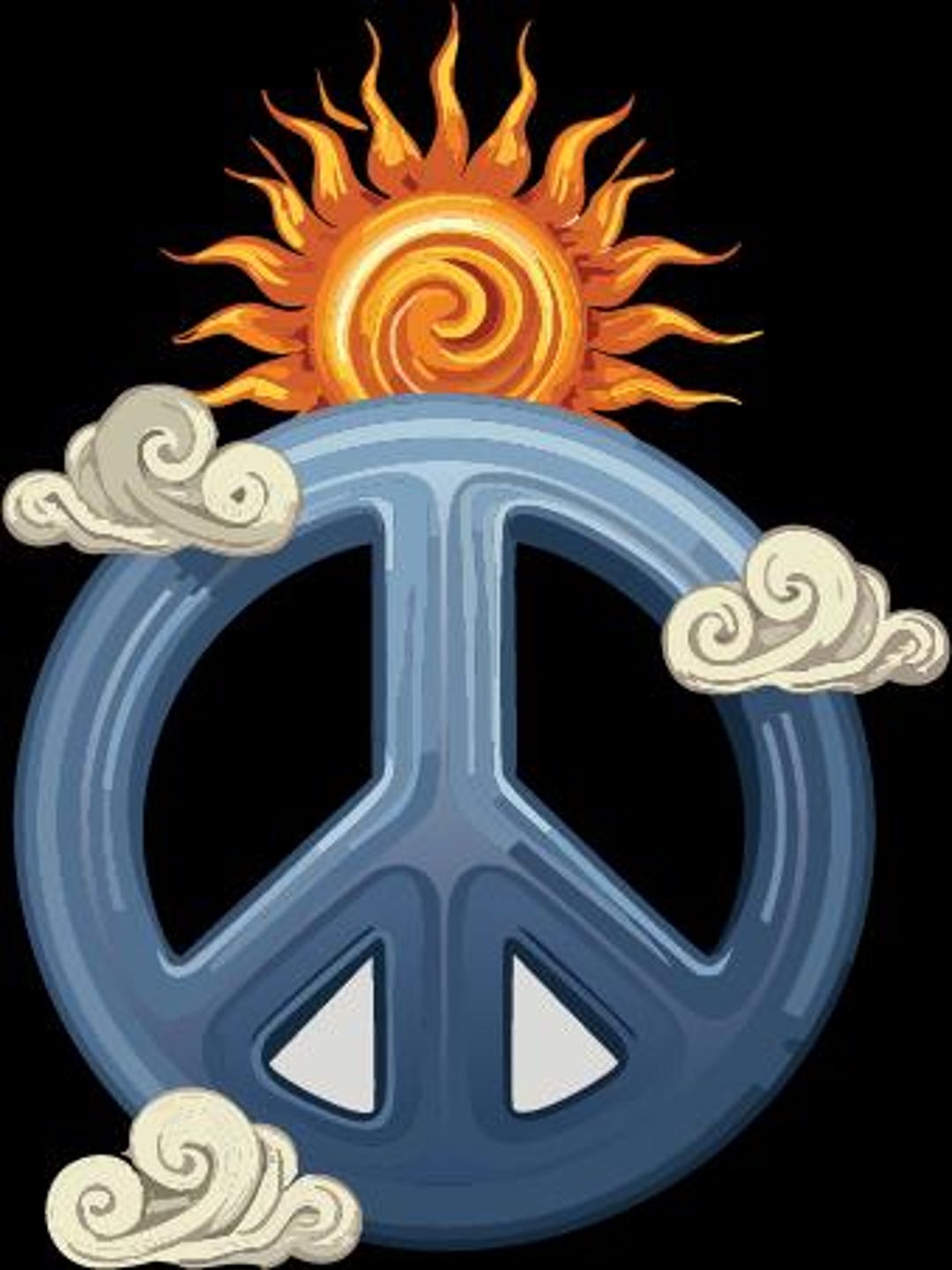 Sunny Peace Sign SVG, PNG - Etsy