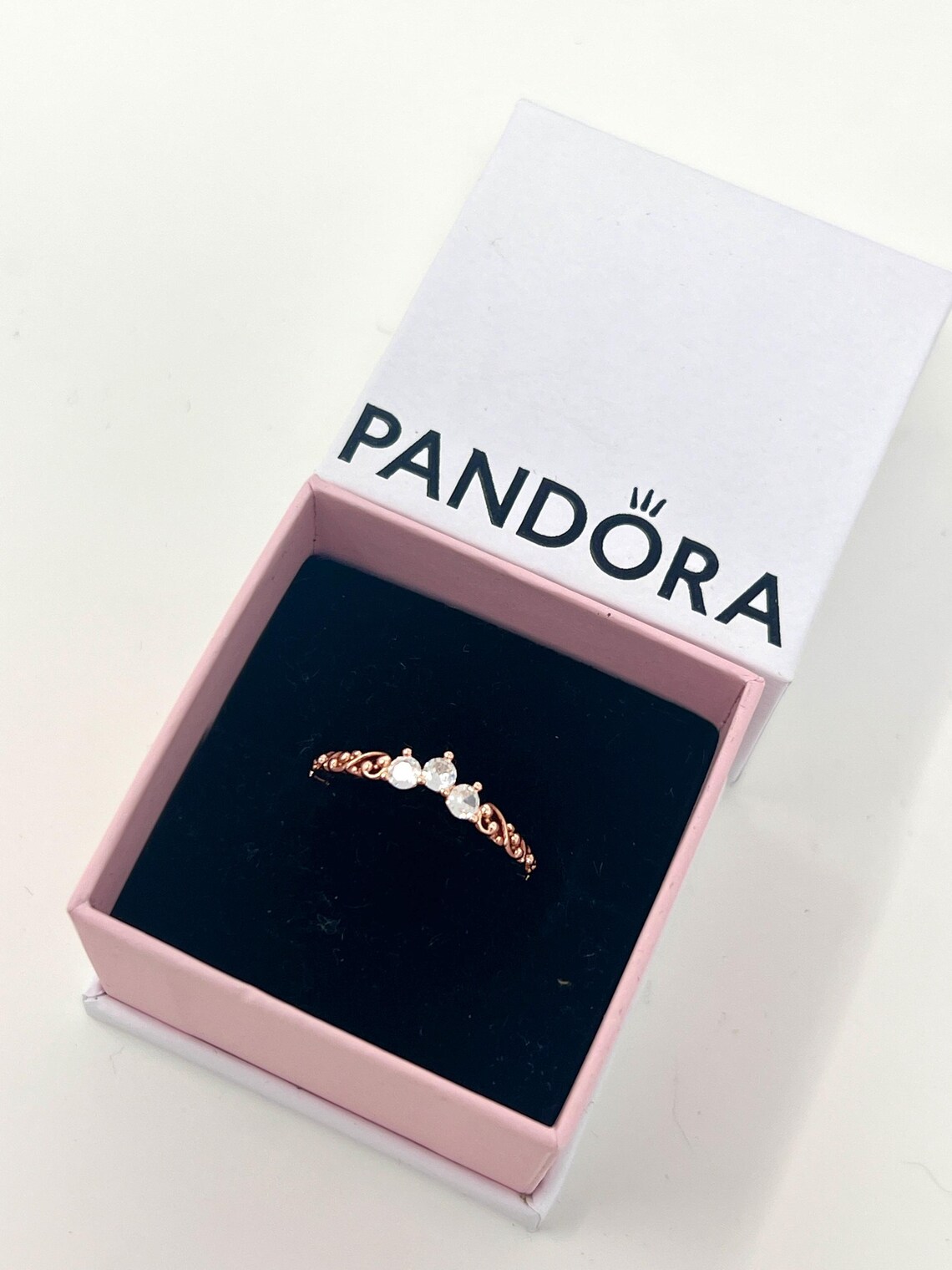 Brand New Pandora Rose Gold Tiara Ring With Box - Etsy