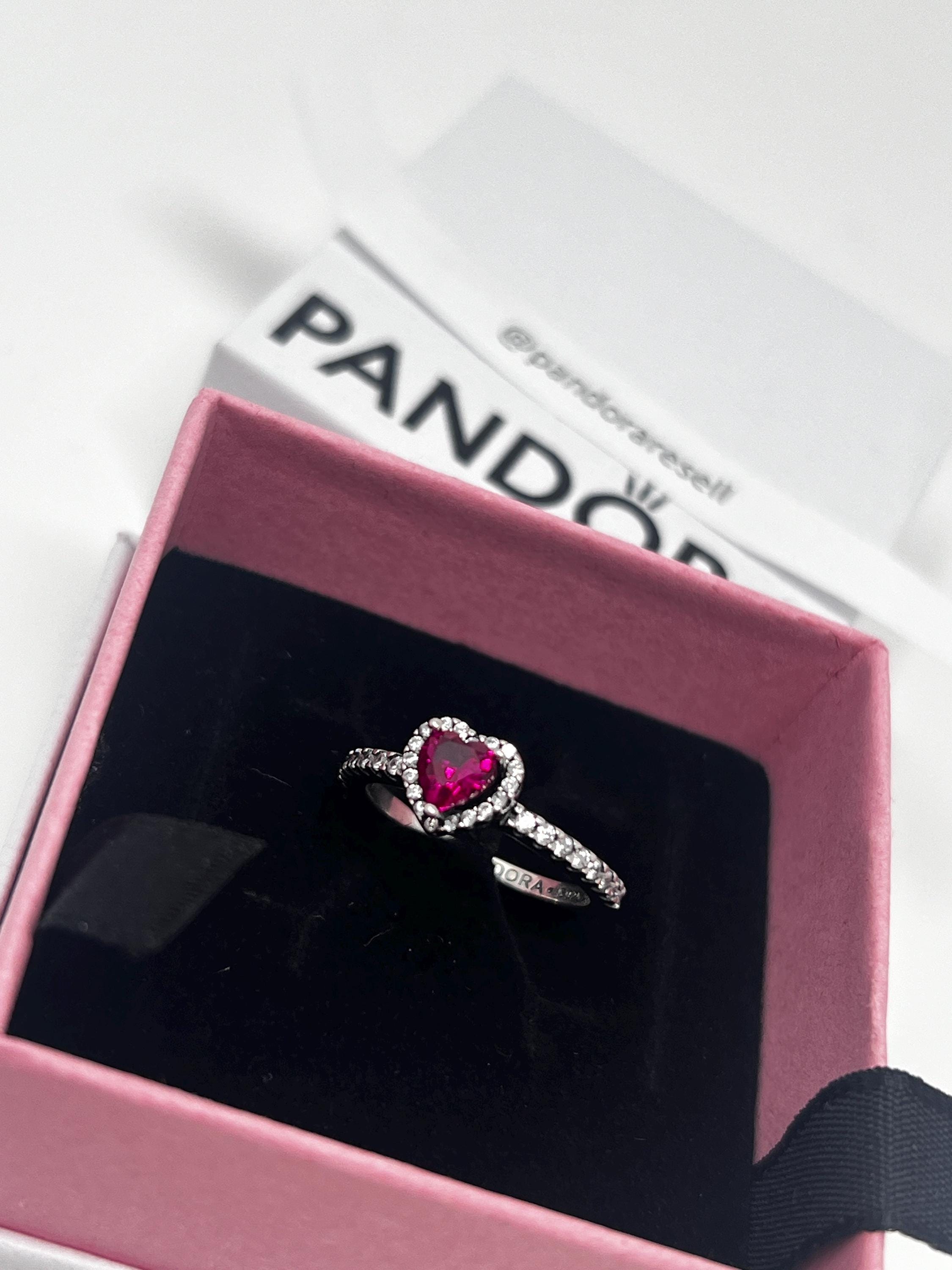 BRAND NEW Pandora Timeless Sterling Silver Elevated Red Heart Ring With Box - Etsy