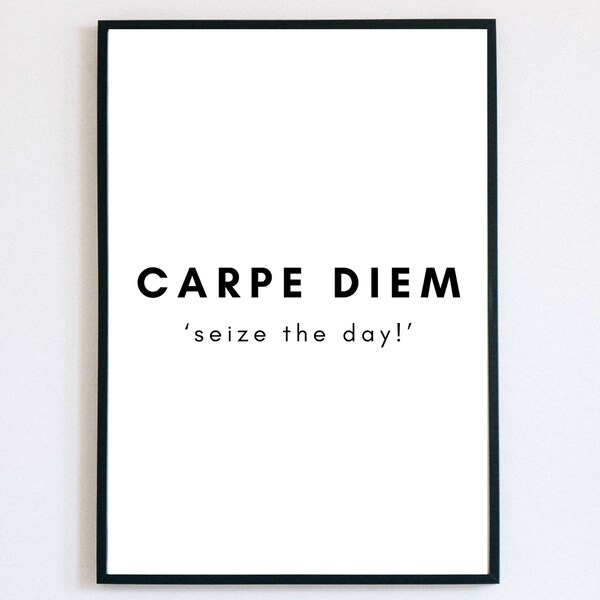 Carpe Diem Poster - Etsy