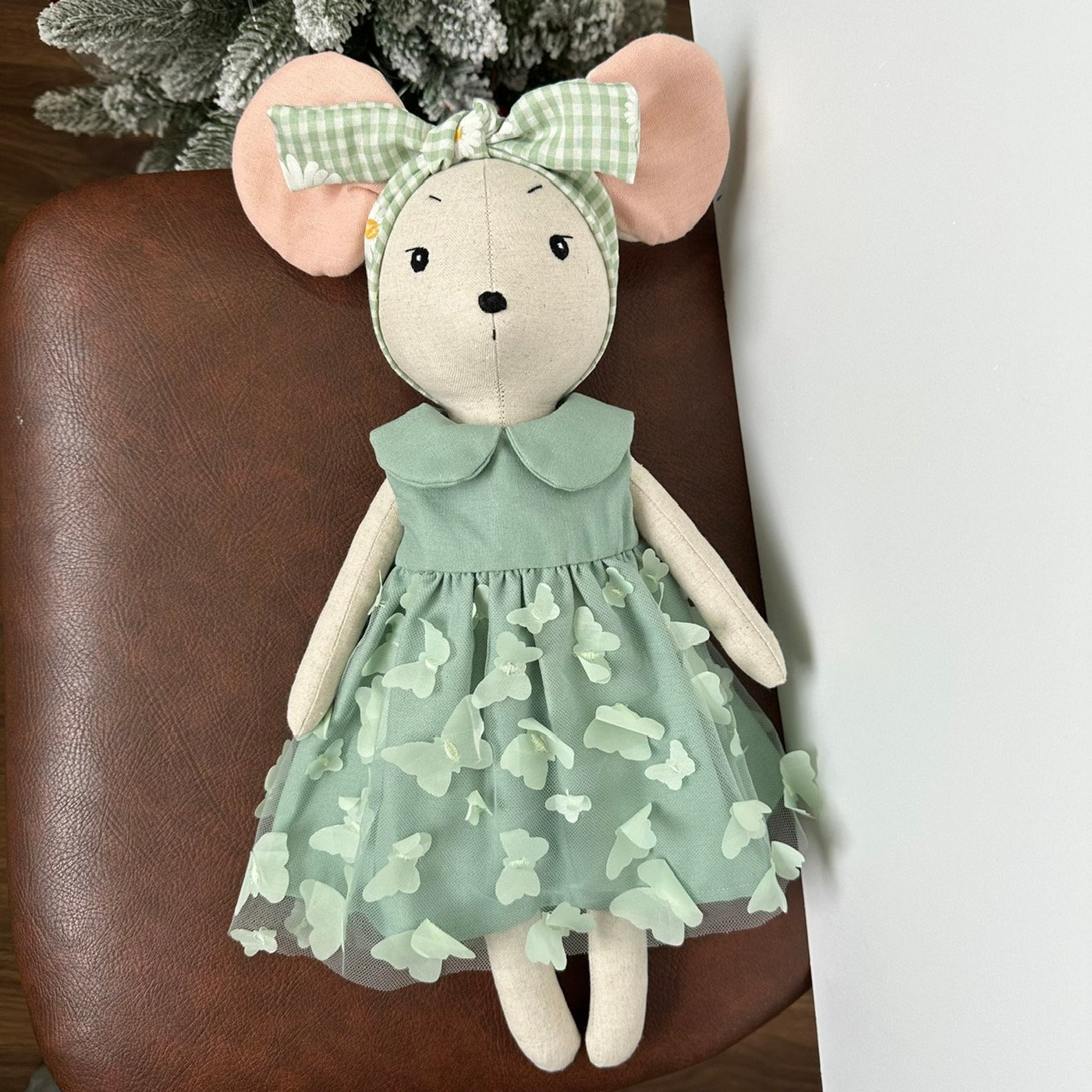 Stuffed Animal the Mouse Doll With Dress, Heirloom Baby Doll, Handmade ...