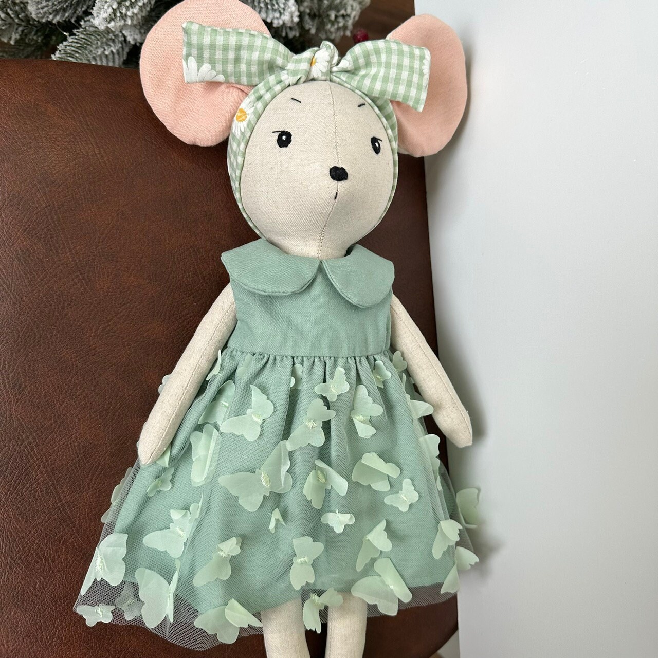 Stuffed Animal the Mouse Doll With Dress, Heirloom Baby Doll, Handmade ...