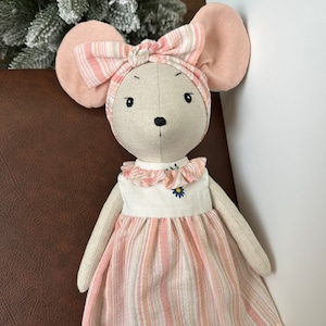 Handcrafted Mouse Doll With Dress - 15,8 Inches, Stuffed Animal ...