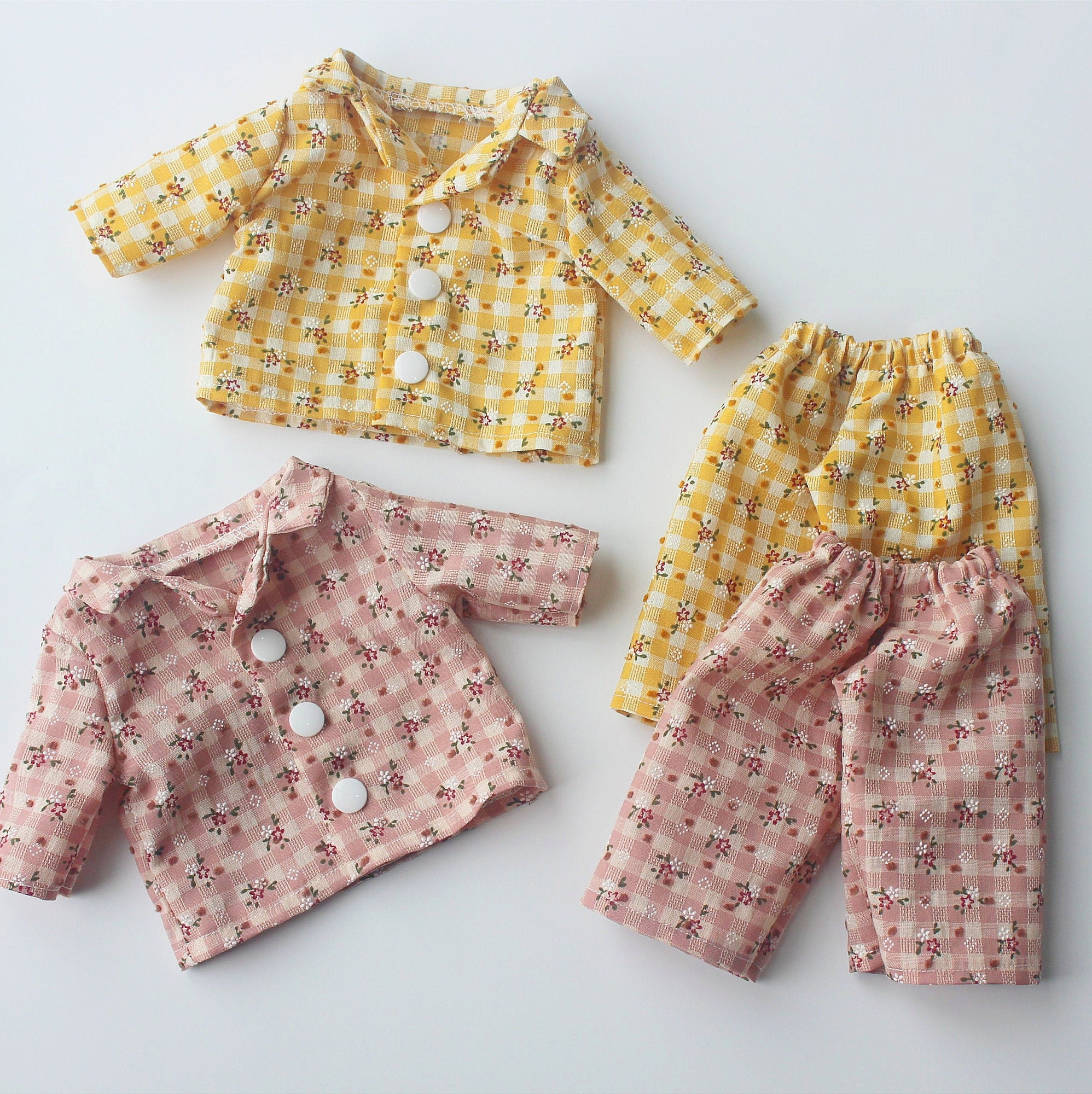 Pajamas Set for Dolls, Clothes for 40cm High Dolls, Handmade Doll ...