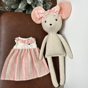 Handcrafted Mouse Doll With Dress - 15,8 Inches, Stuffed Animal ...