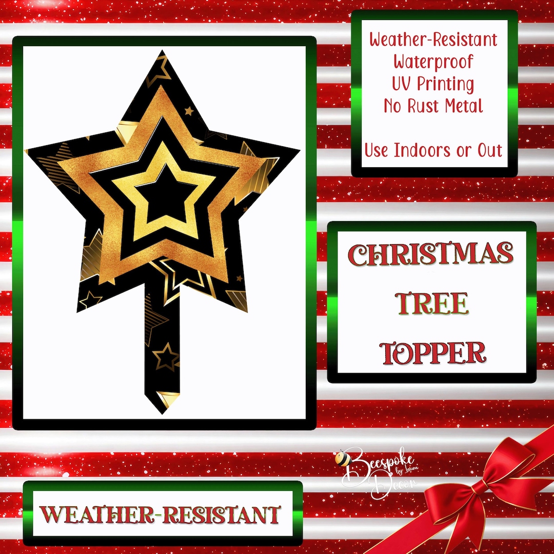 Shining Star Tree Topper / Monogram Tree Decoration / Christmas Tree ...