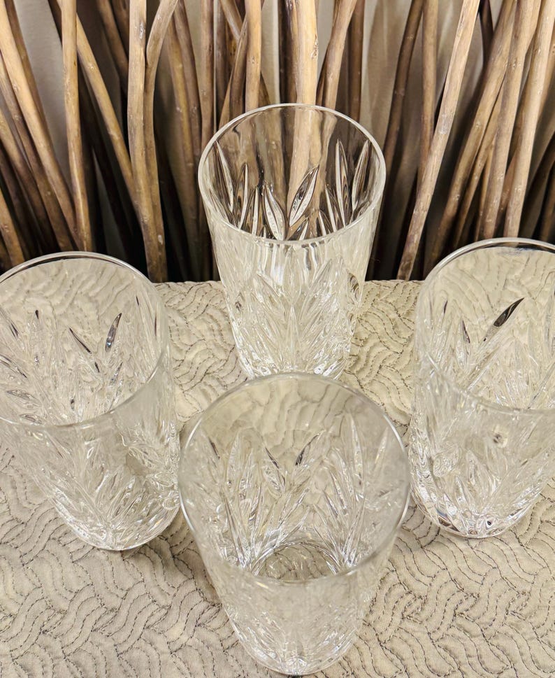 Vintage Gorham Crystal Highball Glasses: Star Blossom Collection, Set ...