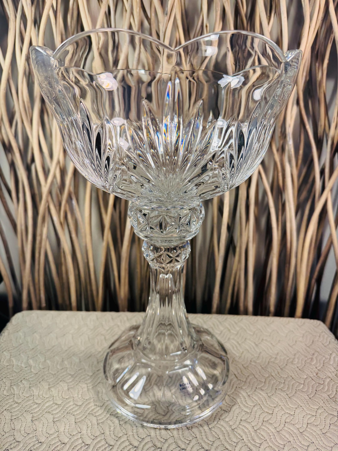 Royal Limited Deep Cut Crystal Center Piece. Made in Czech Republic ...