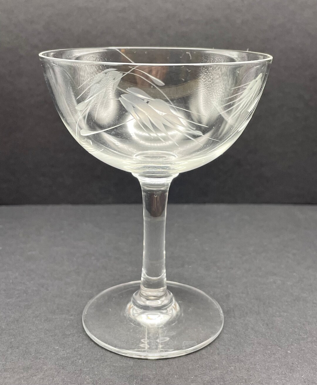 Mid Century Modern Noritake Sasaki "wheat" Pattern Etched Crystal ...
