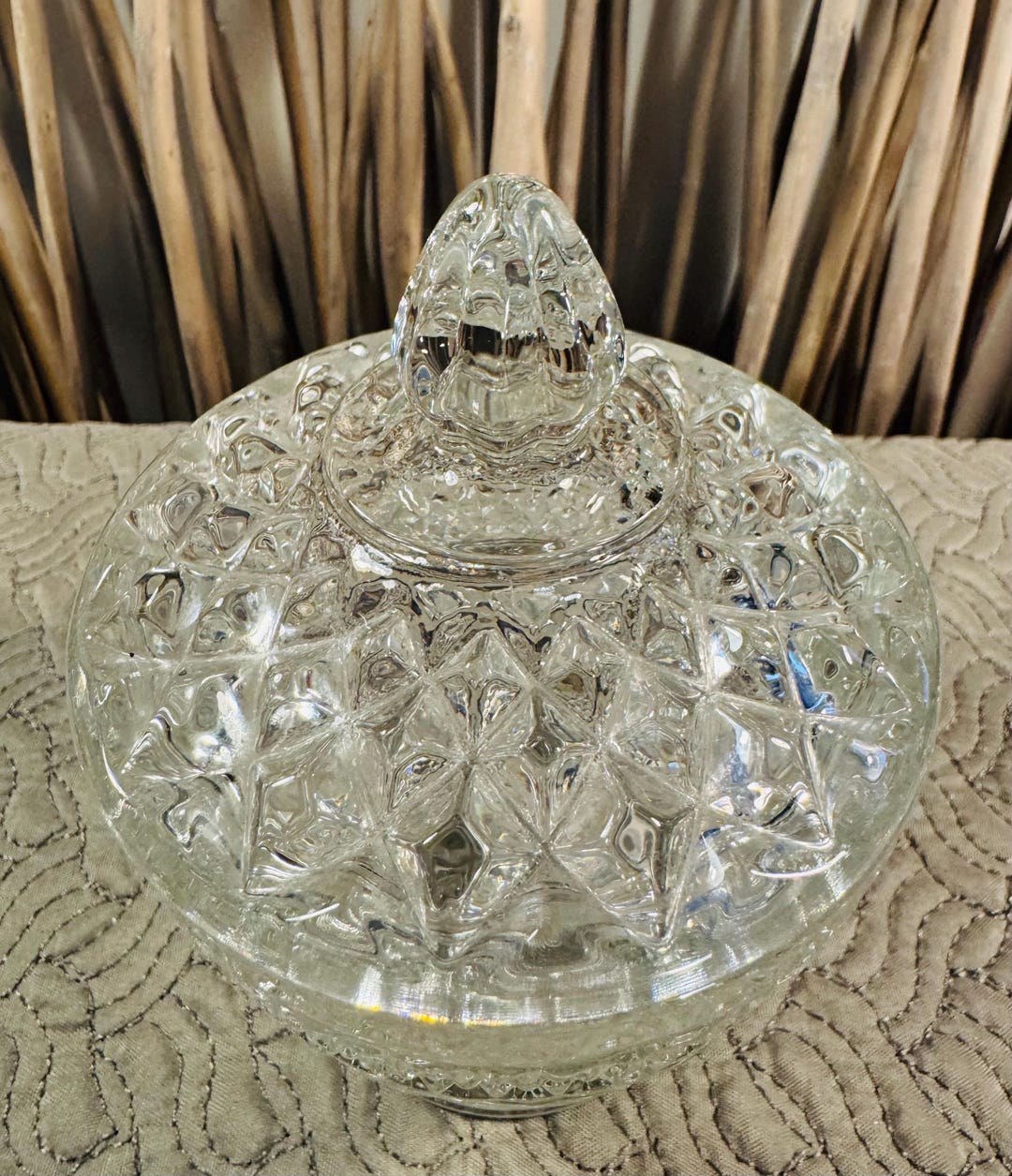 Wexford Crystal Candy Dish With Lid by Anchor Hocking. in Excellent ...