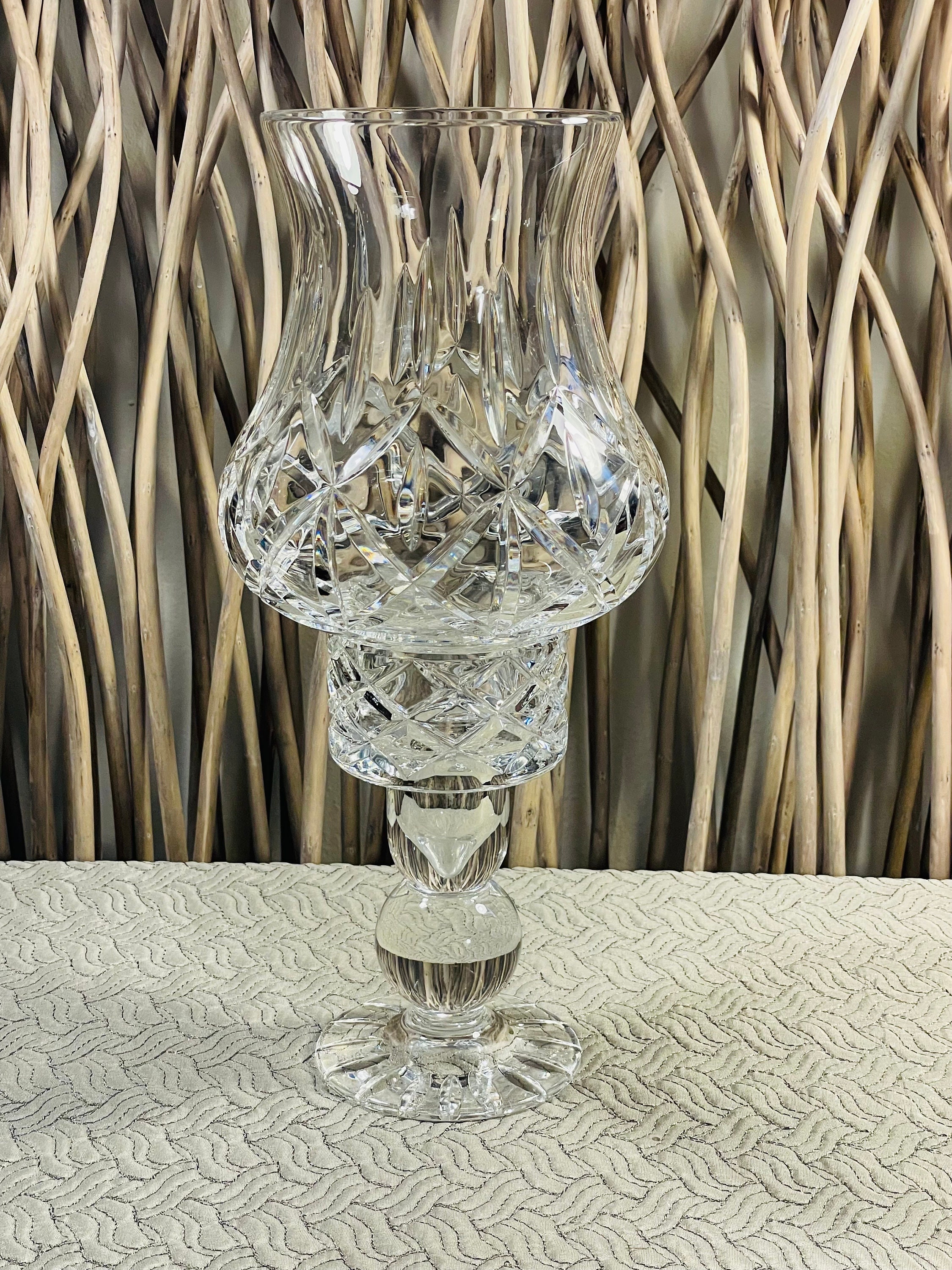 Lead Crystal Hurricane Lamps CRYSTAL HURRICANE LAMP LEAH